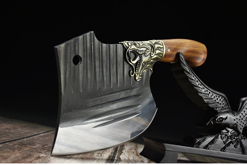 Handmade Hand Forged Kitchen Axe Viking Cleaver Chopper Professional ...