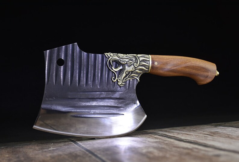 Handmade Hand Forged Kitchen Axe Viking Cleaver Chopper Professional ...