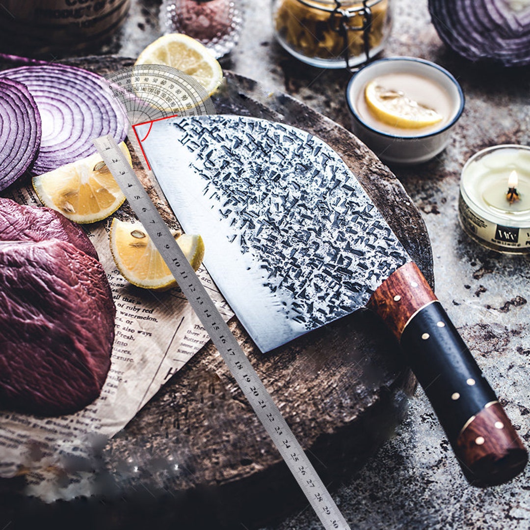 Hand Forged Serbian Meat Cleaver Chef Butcher Chopper Professional ...