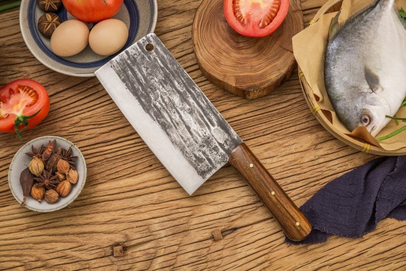 Handmade Kitchen Asian Style Cleaver Chopper Professional Kitchen Chef ...