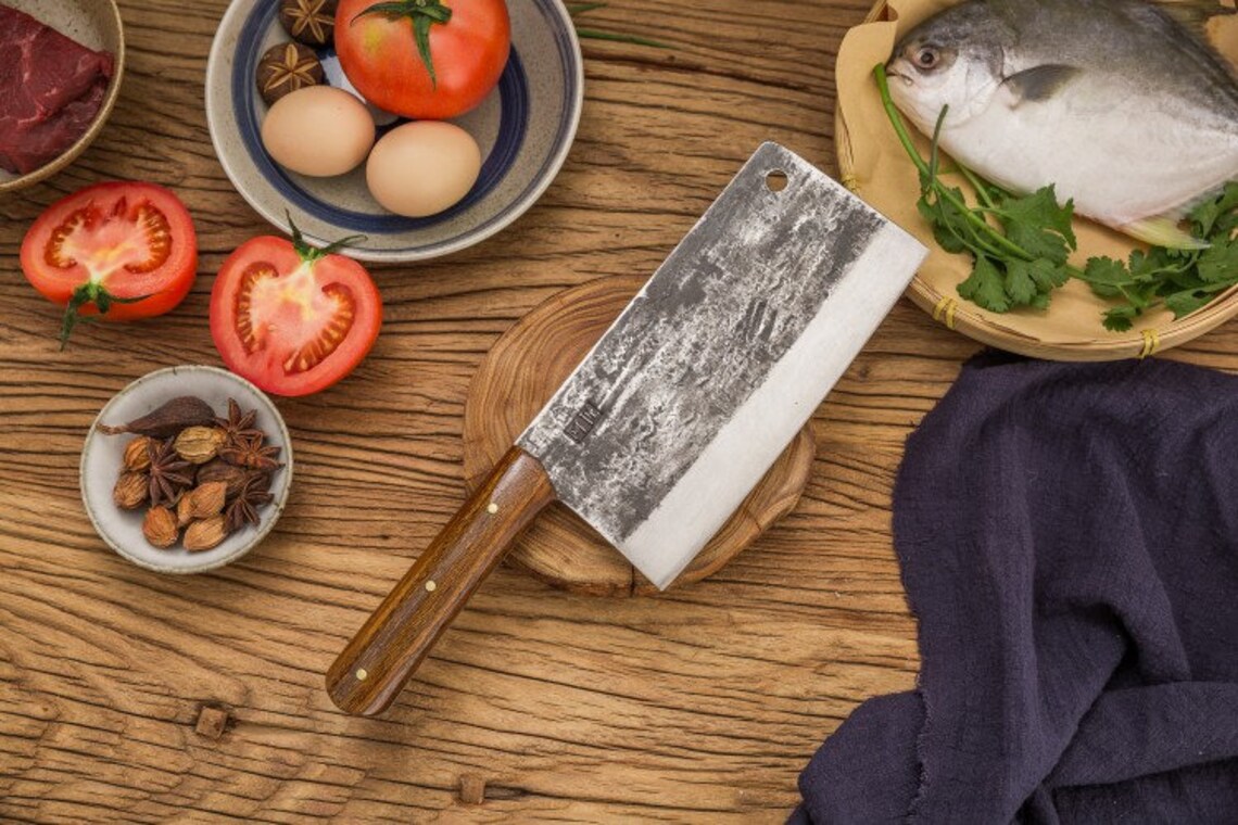Handmade Kitchen Asian Style Cleaver Chopper Professional - Etsy