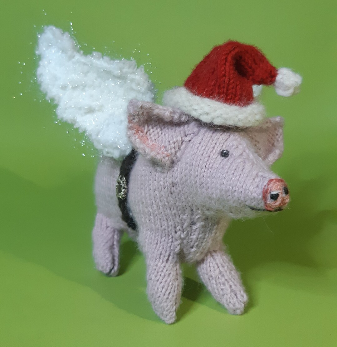 Flying Christmas Pig (knitting Pattern) - Etsy