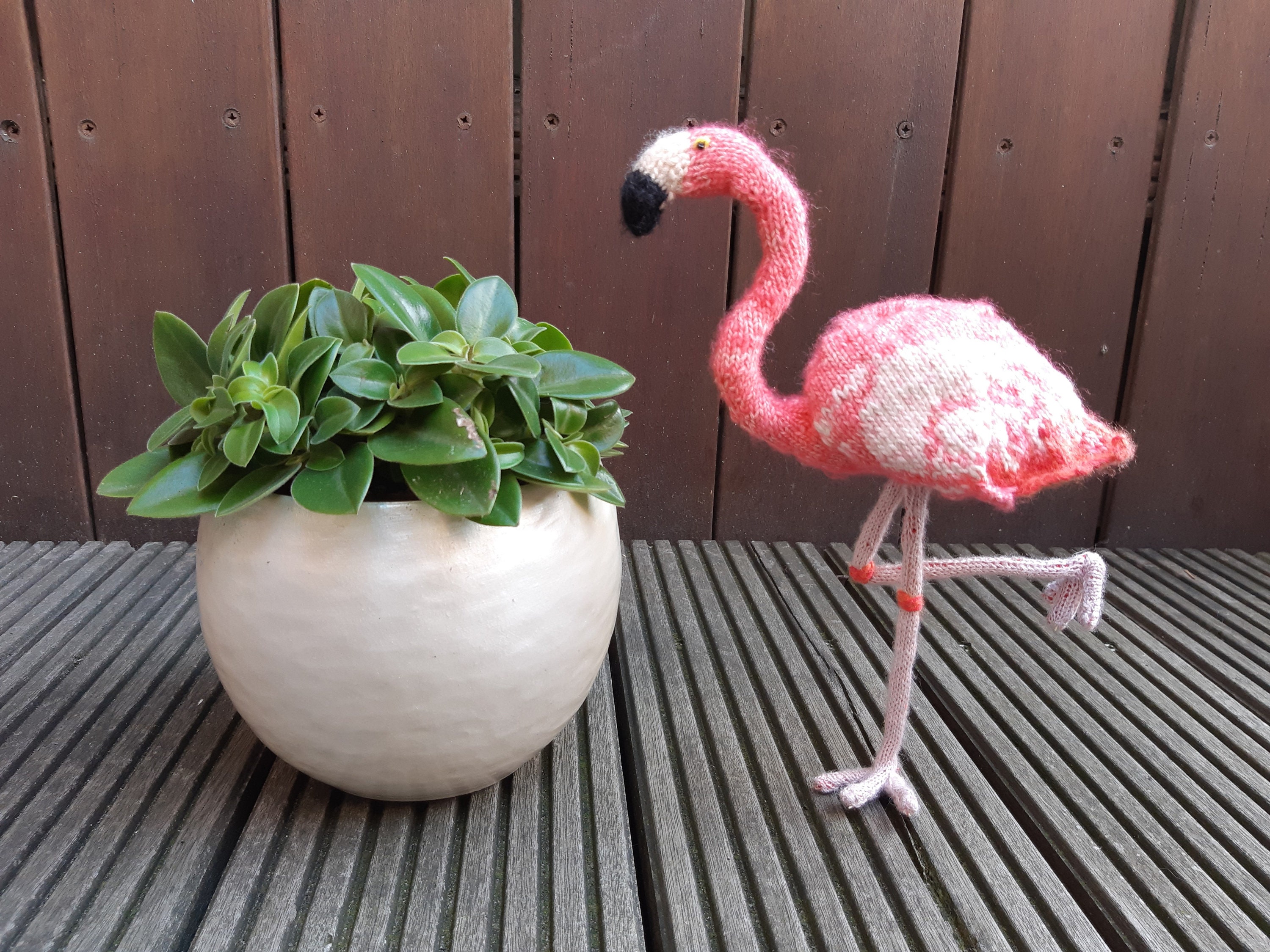 Flamingo knitting Pattern - Etsy