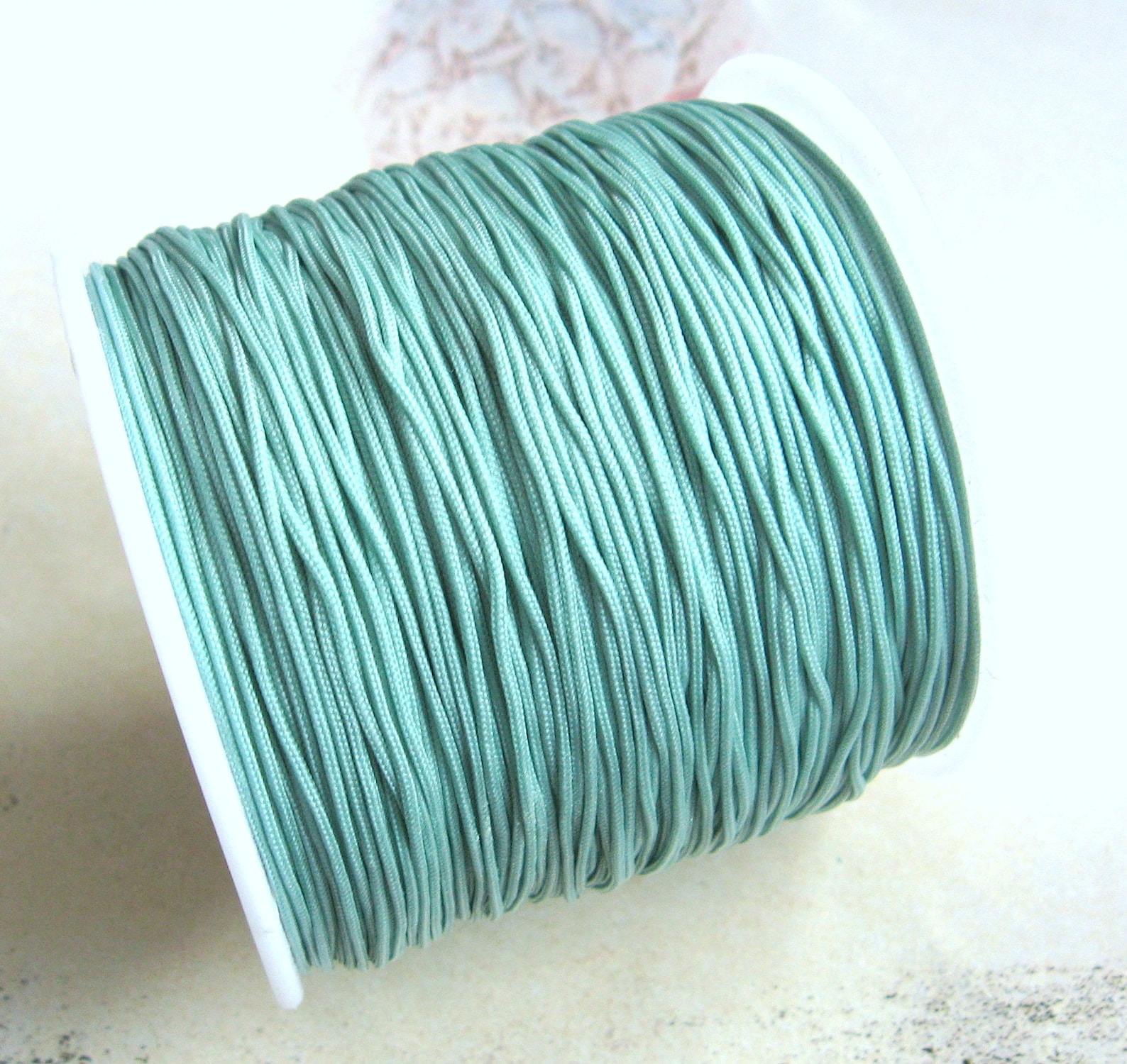 5 M Macrame Ribbon 0.8 Mm Basil Green for Braided Bracelet in - Etsy