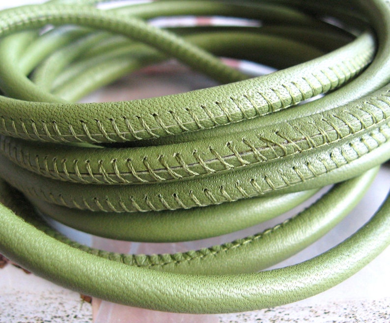20 Cm Leather Ribbon 6 Mm Aloe Vera Green Real Leather Soft - Etsy UK