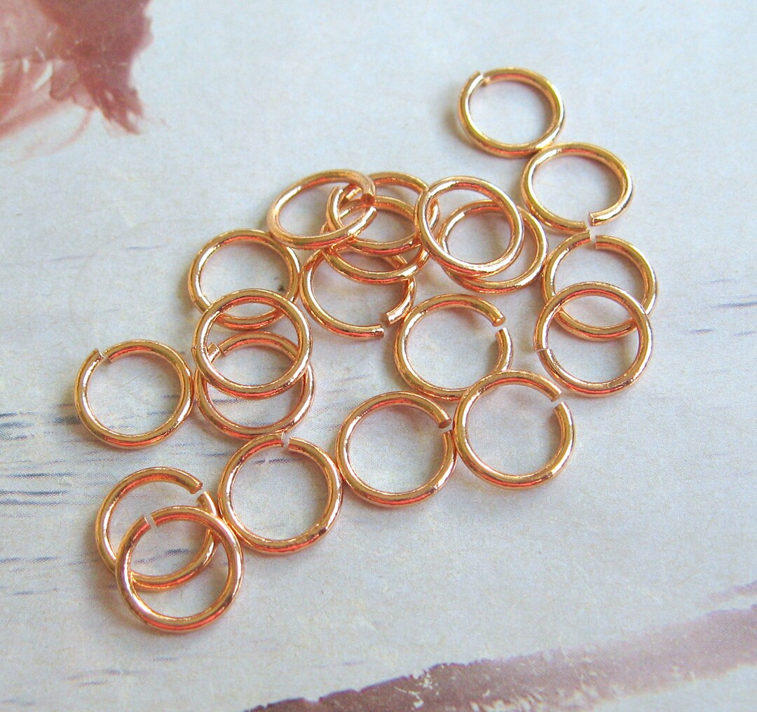 20 Binder Rings Biegeringe Rose Gold 7 Mm Designer Quality Stable Open ...