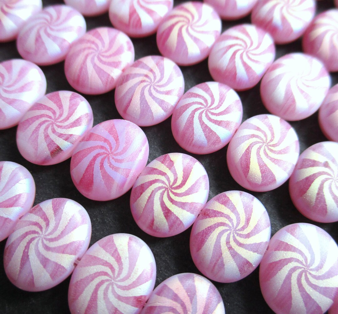 4 perles de tatouage laser en forme de bonbon, 12 x 10 mm, roses ...