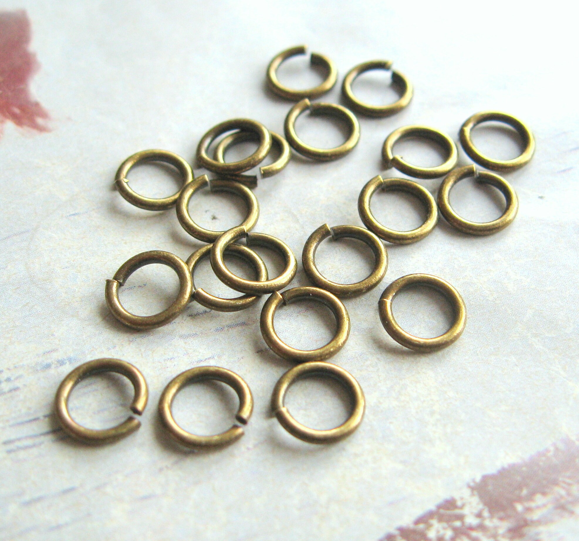 20 binding rings Bending rings bronze-coloured 6 mm stable | Etsy