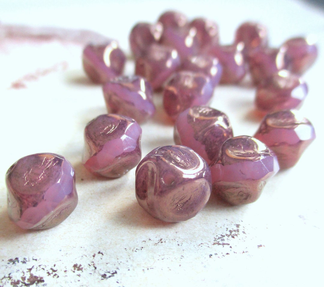 6 Bohemian Baroque Pearl Nuggets Vintage Rose Opal 9 Mm Bronze Finish ...