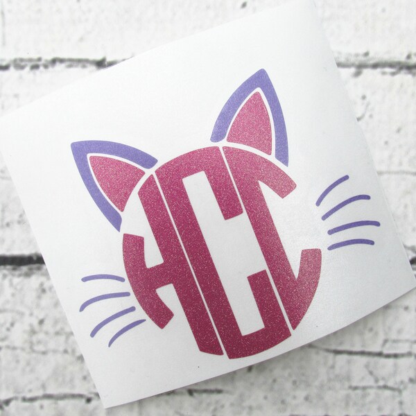 Cat Monogram Svg - Etsy