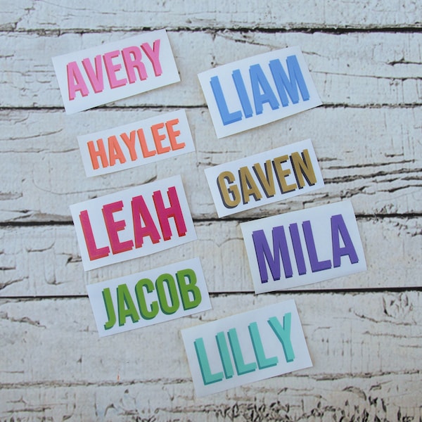 Layered Name Vinyl Decals for Tumbler - Etsy