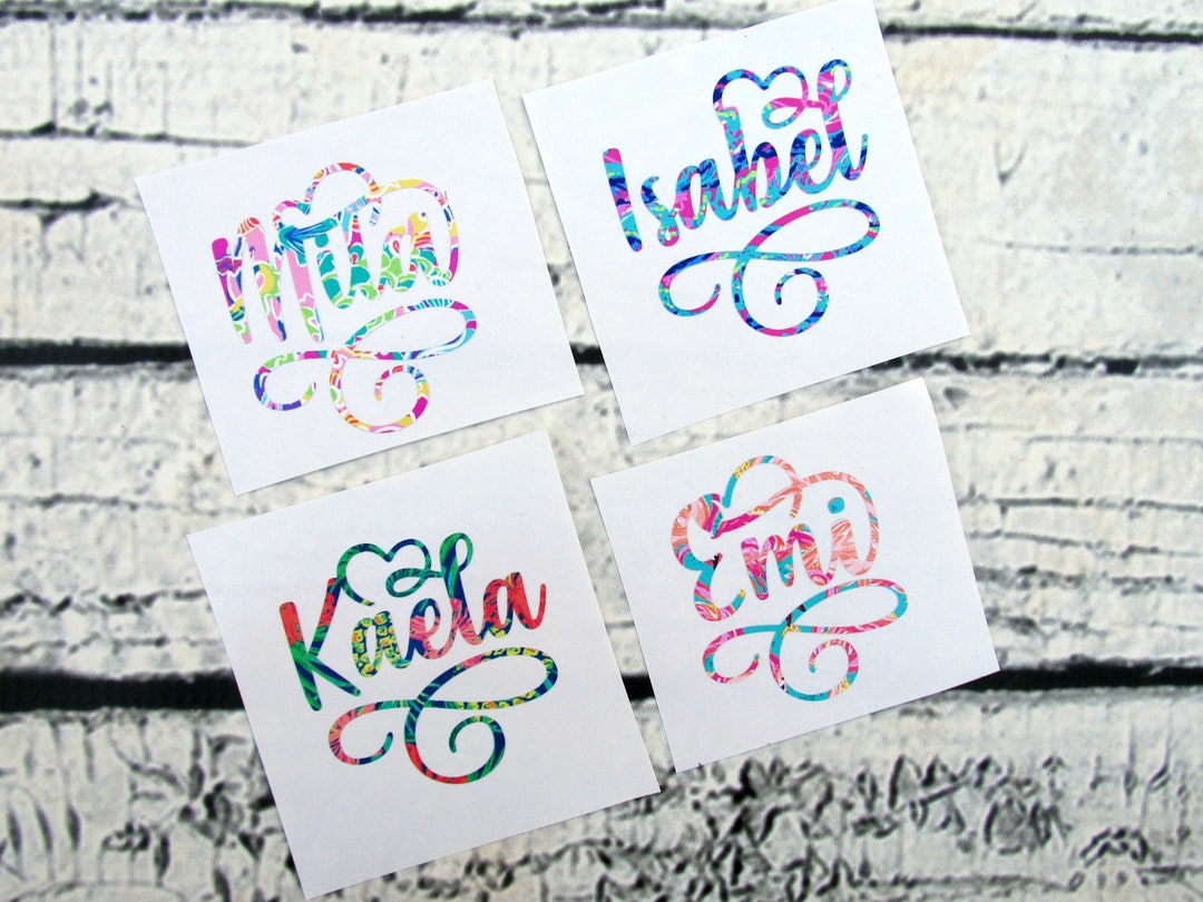 Vinyl Name Decal Elegant Script Fancy Name Decal Name Sticker Laptop ...