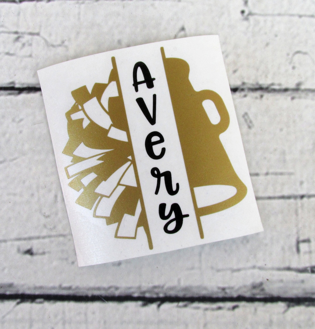 Cheer Decal - Vinyl Sticker - Personalized Cheerleader Decal - Tumbler ...