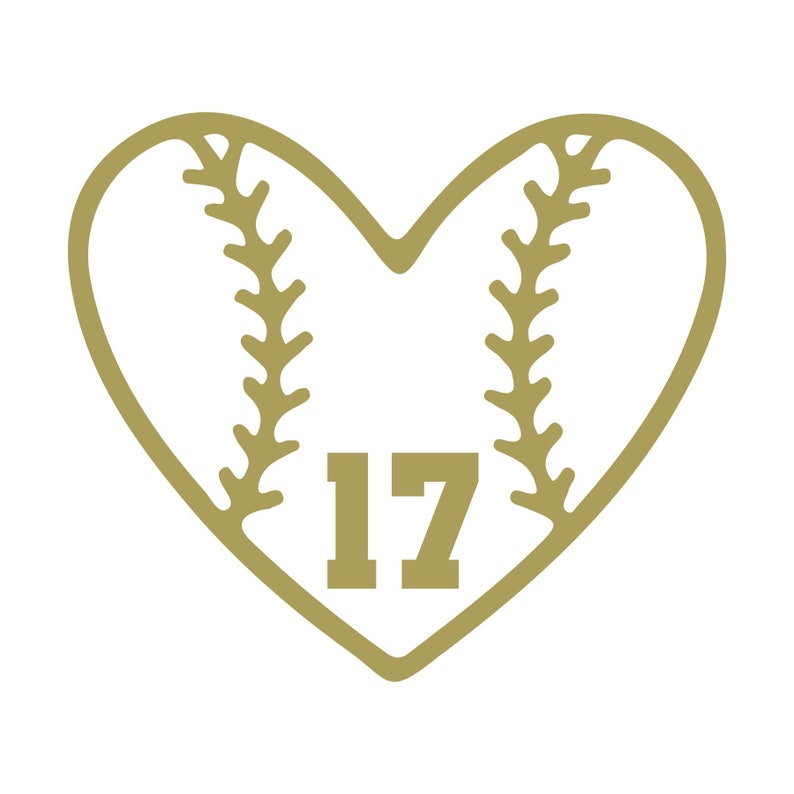 Heart Baseball Decal Baseball Decal Vinyl Decal Baseball - Etsy