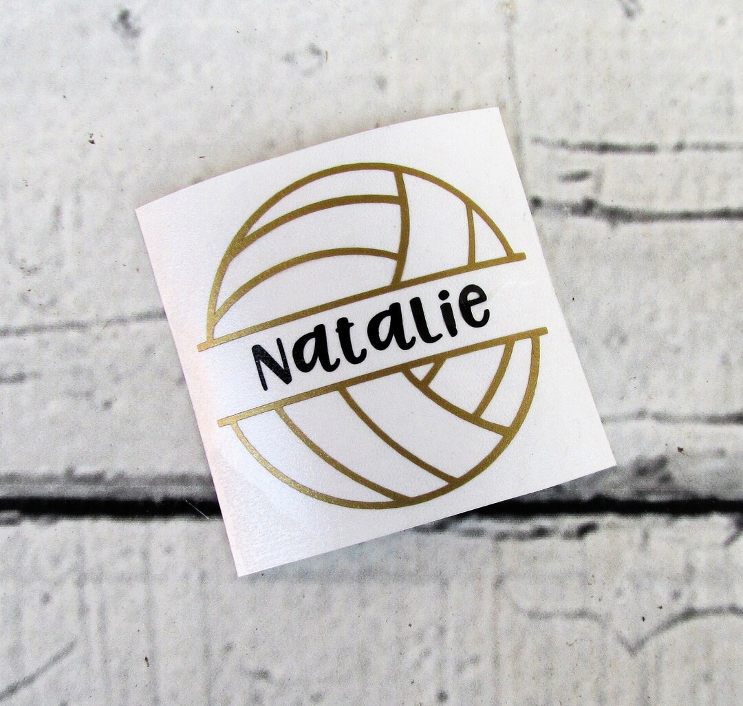 Vinyl Name Decal - Volleyball Decal - Volleyball Sticker - Folder Decal ...