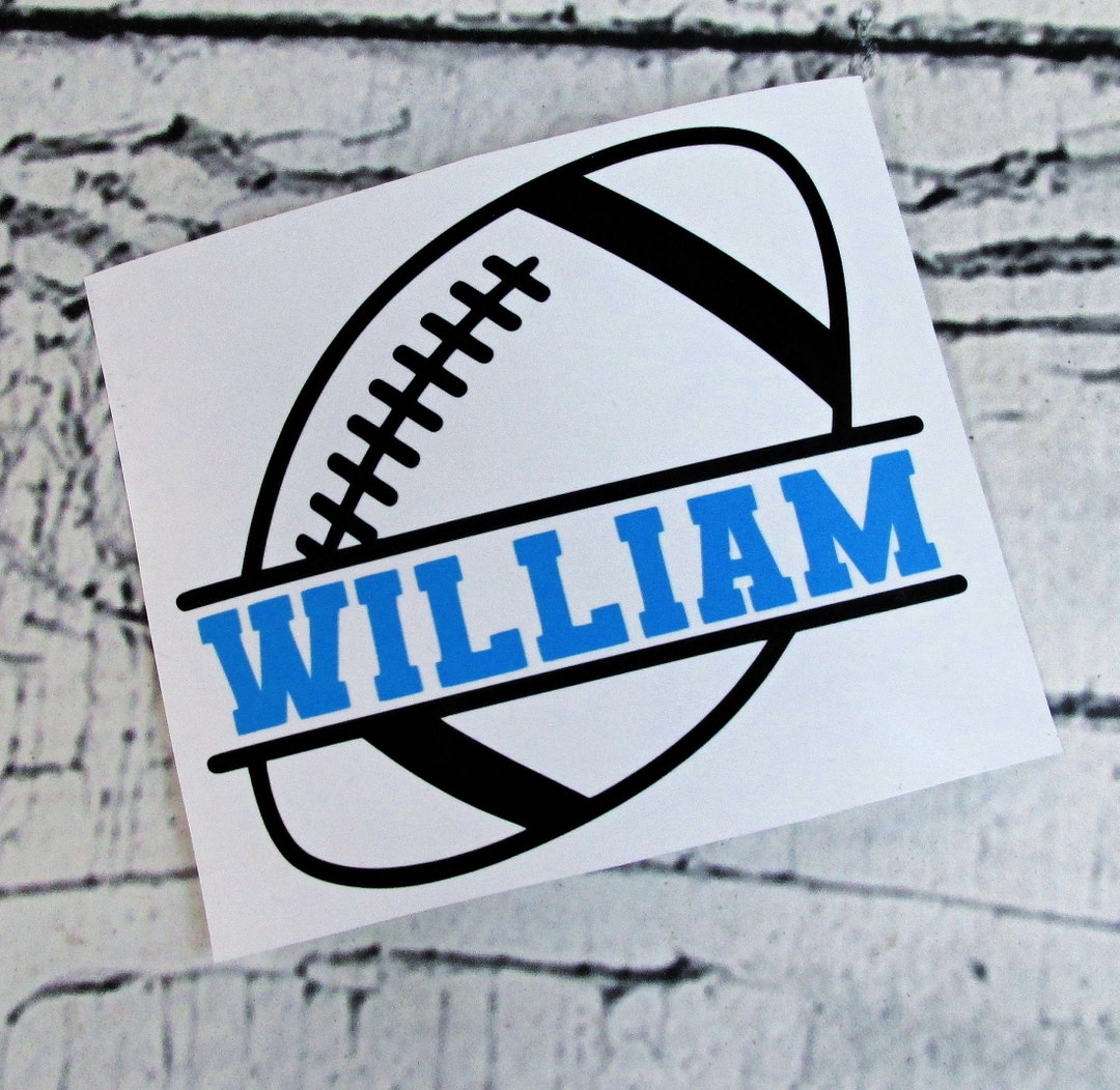 Football Decal Sticker With Name - Football Name Decal - Football ...