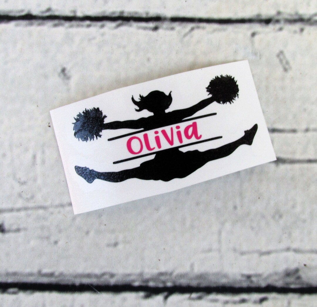 Vinyl Cheer Personalized Decal - Cheer Stunts Decal - Cheerleading ...