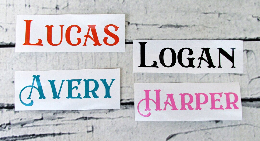 Custom Name Decal - Personalized Name Decal - Custom Name Stickers ...
