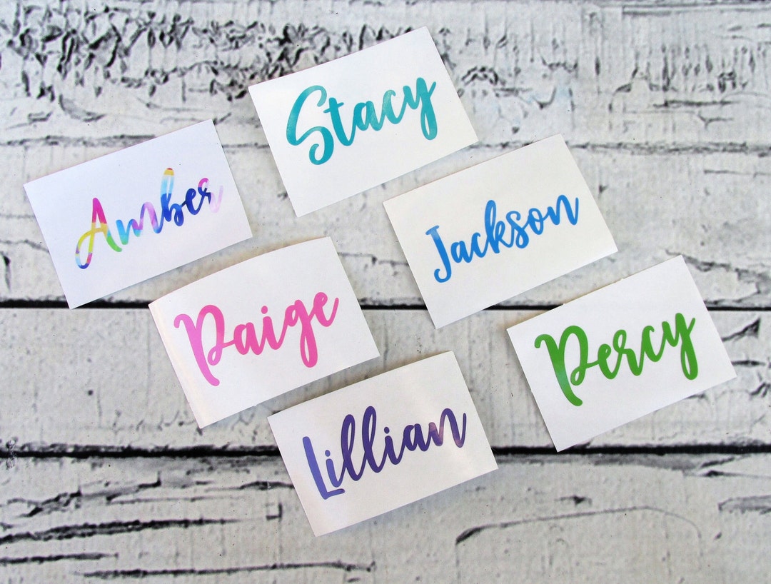 Name Decal - Custom Name Decals - Custom Decals - Label Decals - Name ...