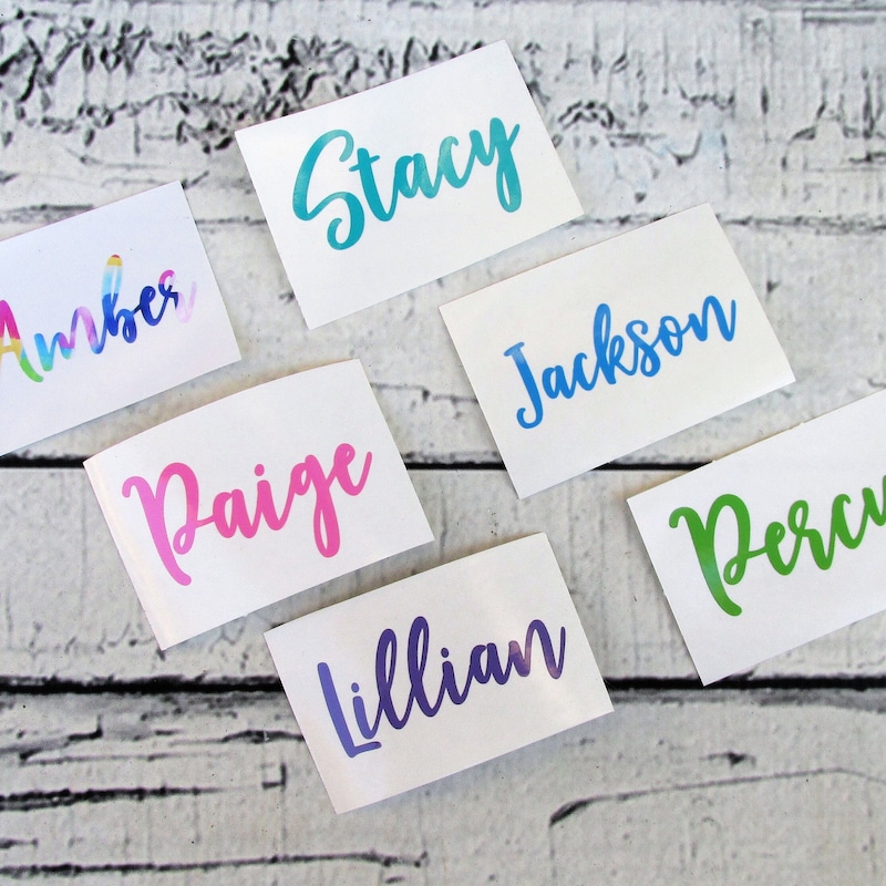 Custom Name Decal - Etsy