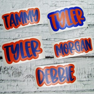 Double Layer Name | Name Decal | Double Layer Decal - Two Color Name ...