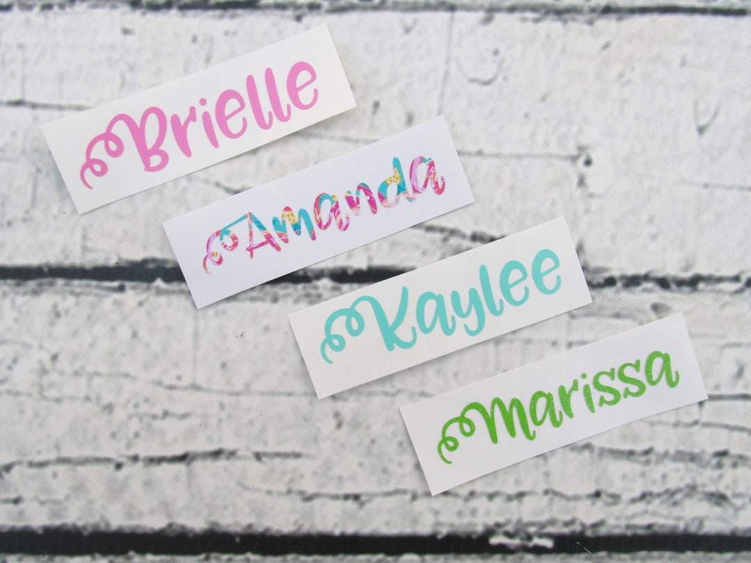 Vinyl Name Decal - Name Decal for Water Bottle - Tumbler Decal ...