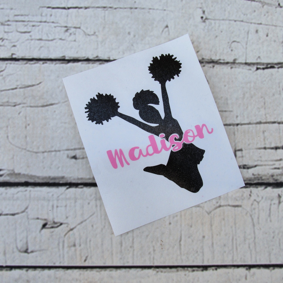 Cheer Decal - Vinyl Sticker - Personalized Cheerleader Decal - Tumbler ...