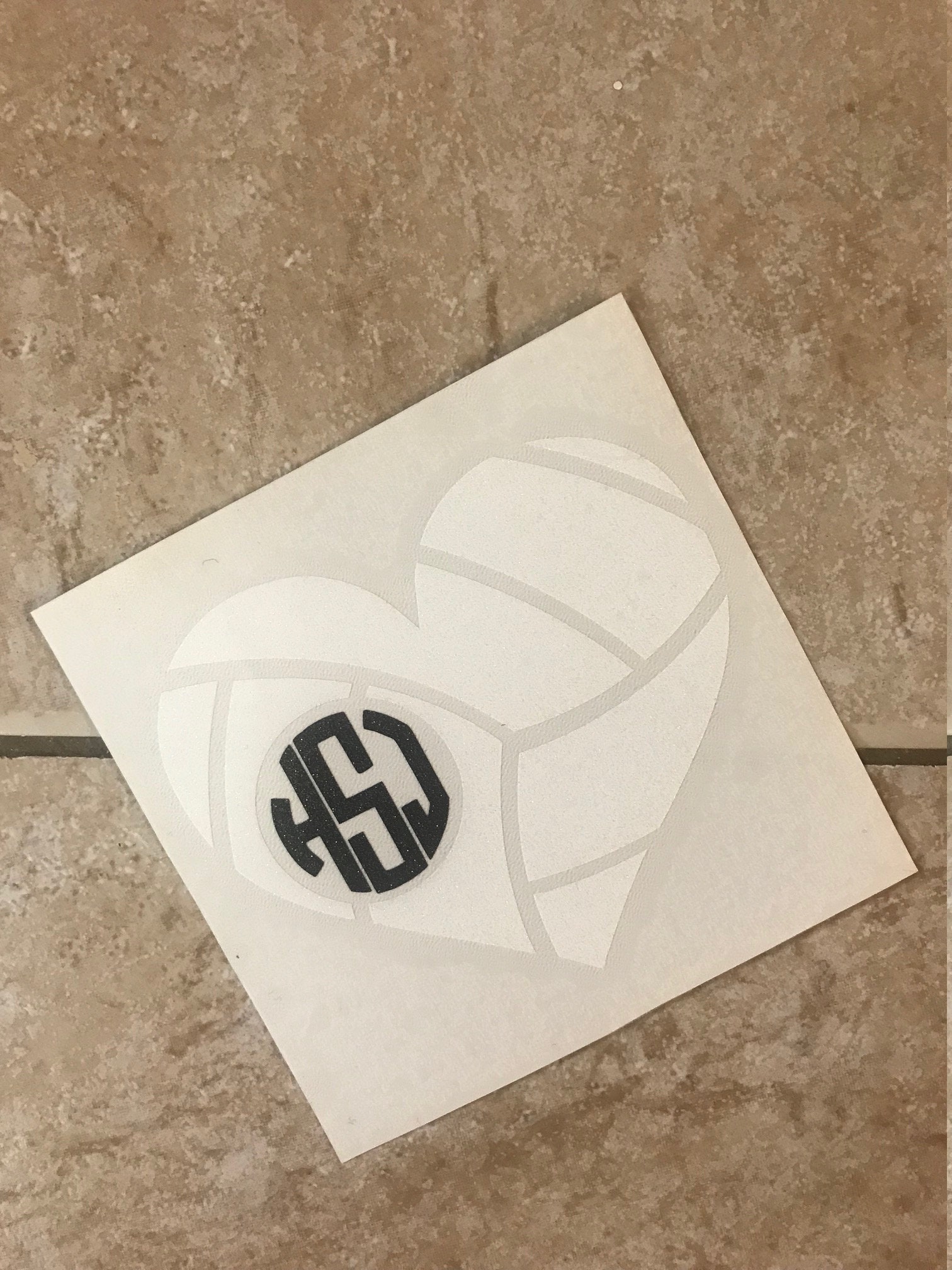 Vinyl Volleyball Monogram Decal - Monogram Decal - Volleyball Decal ...