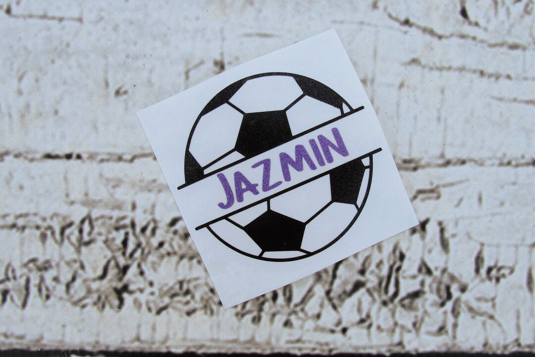 Vinyl Soccer Ball Decal - Personalized Soccer Ball Sticker - Car Decal ...