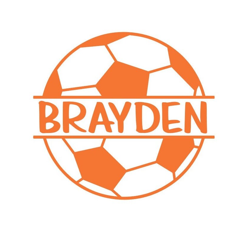 Vinyl Name Decal Soccer Ball Decal Soccer Sticker Water - Etsy