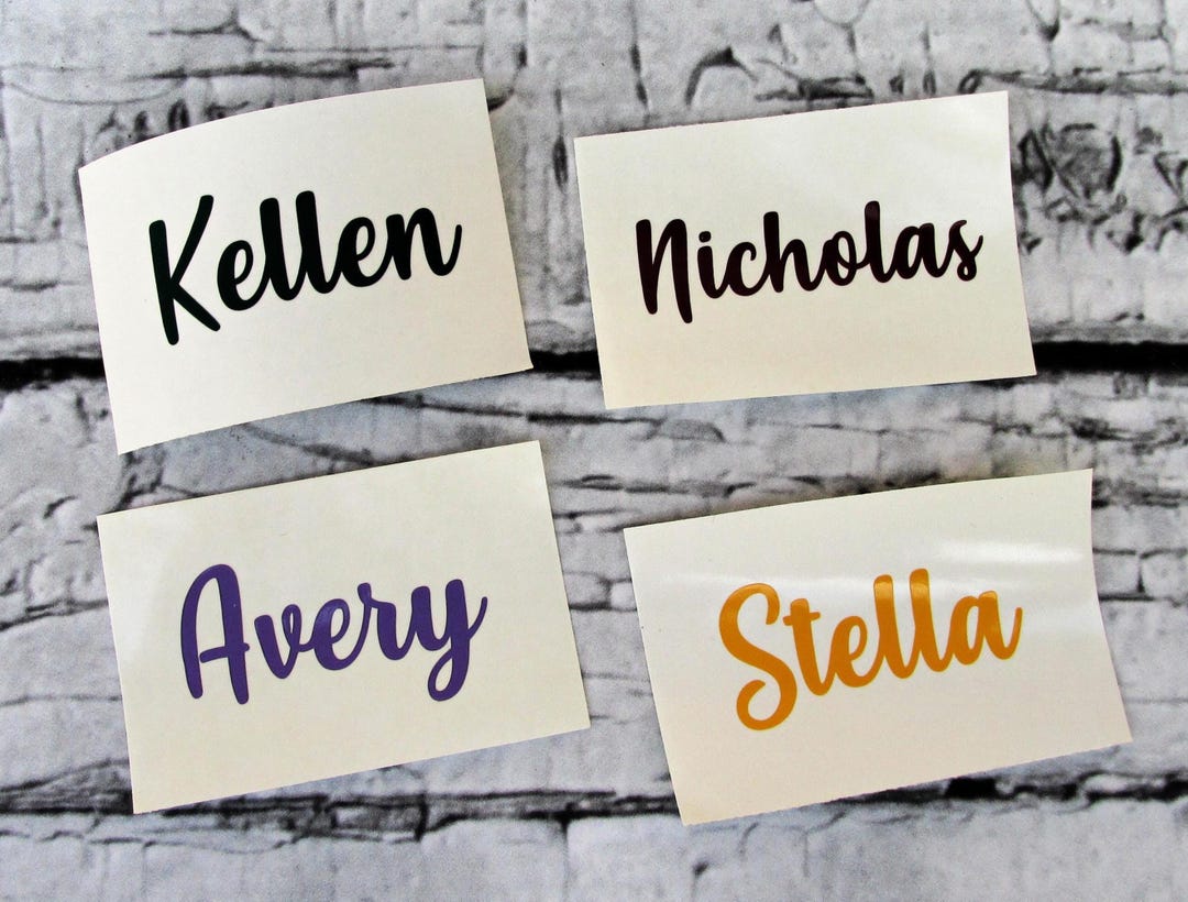 Personalized Vinyl Name Decal - Custom Sticker for Laptop and More - Etsy