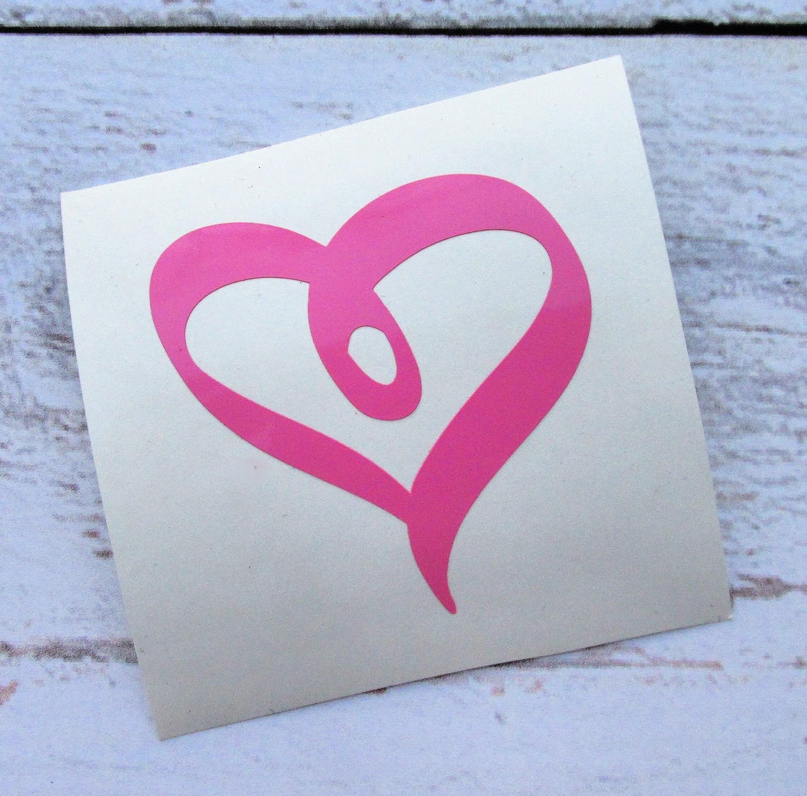 Heart Vinyl Decal - Heart Sticker - Heart Car Decal - Hand Drawn Heart ...