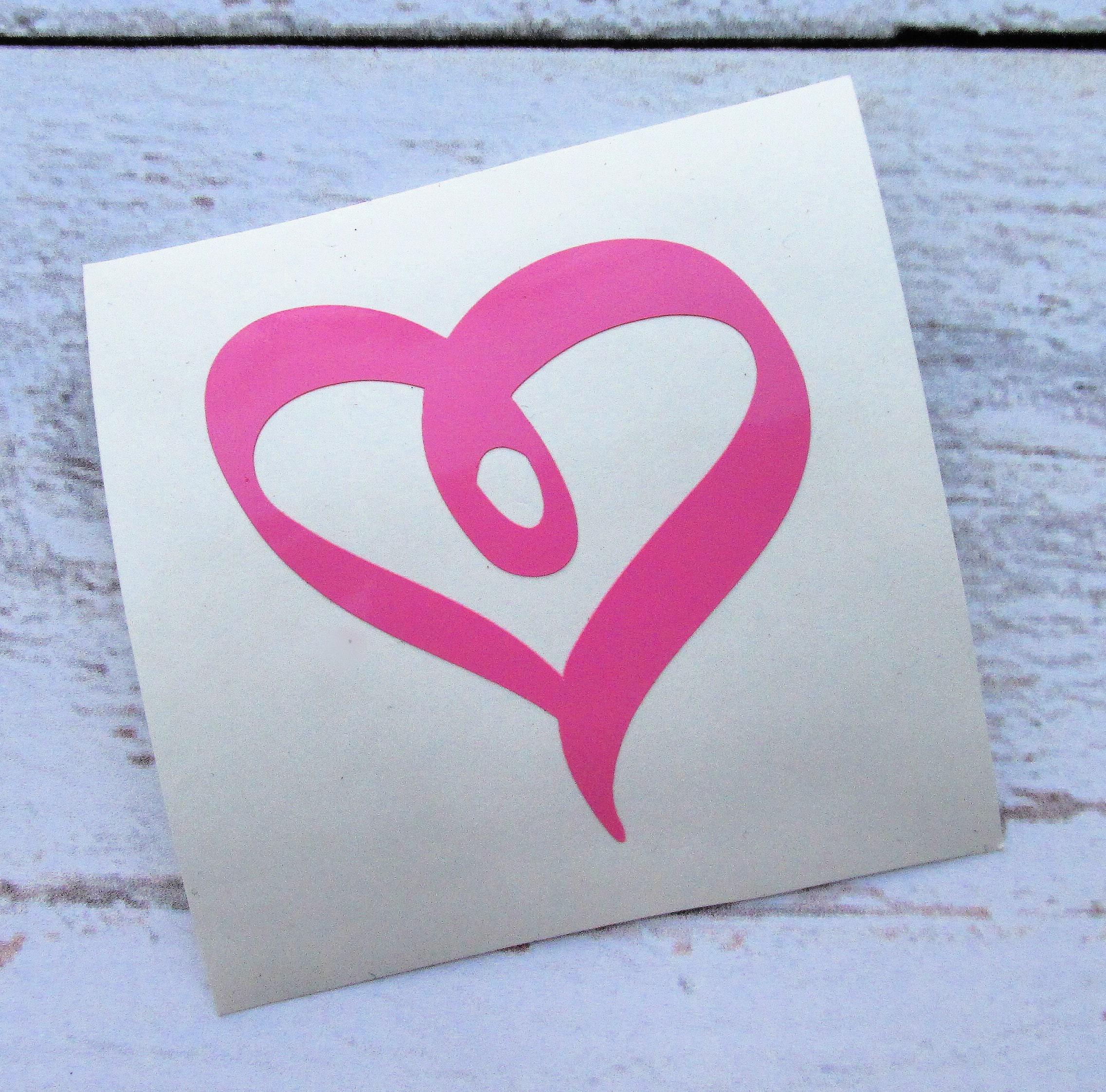 Heart Vinyl Decal - Heart Sticker - Heart Car Decal - Hand Drawn Heart ...
