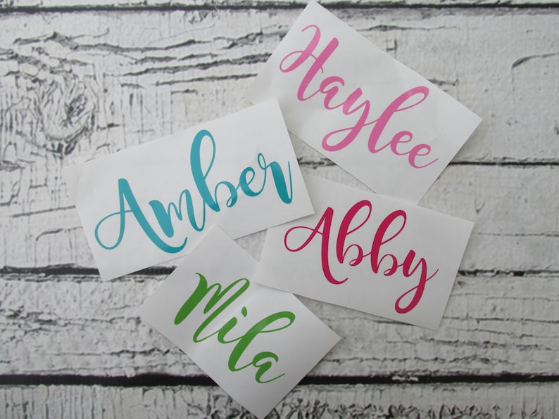 Vinyl Name Decal - Planner Sticker - Locker Decal - Car Decal - Laptop ...