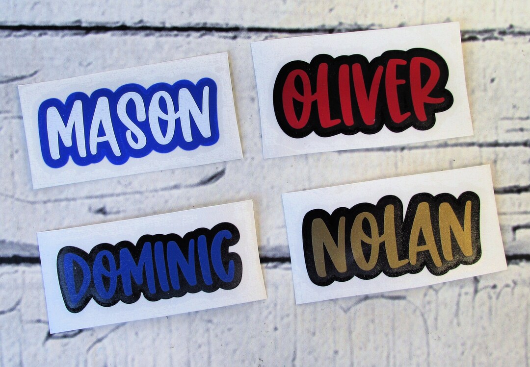 Double Layer Name | Name Decal | Double Layer Decal - Two Color Name ...