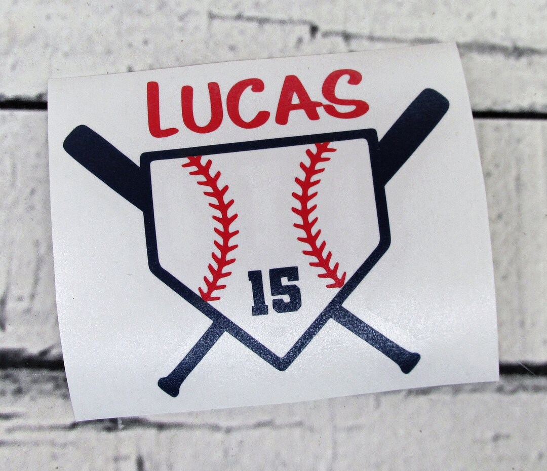 Baseball Name Decal - Custom Baseball Decal - Personalized Baseball ...