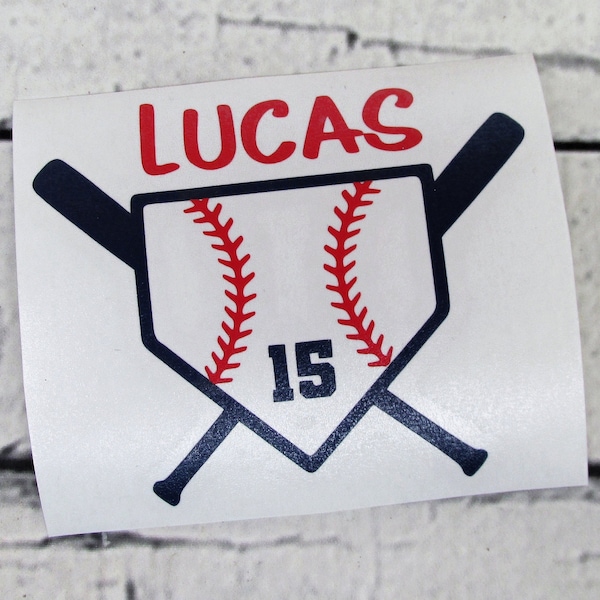 Baseball Name Decals - Etsy