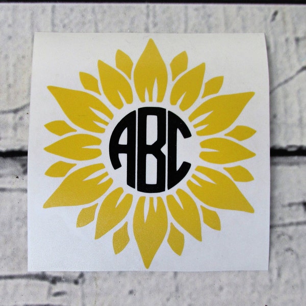 Sunflower Monogram - Etsy