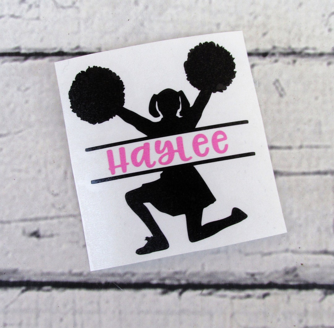 Cheerleader Decal - Vinyl Sticker - Personalized Cheer Decal - Tumbler ...