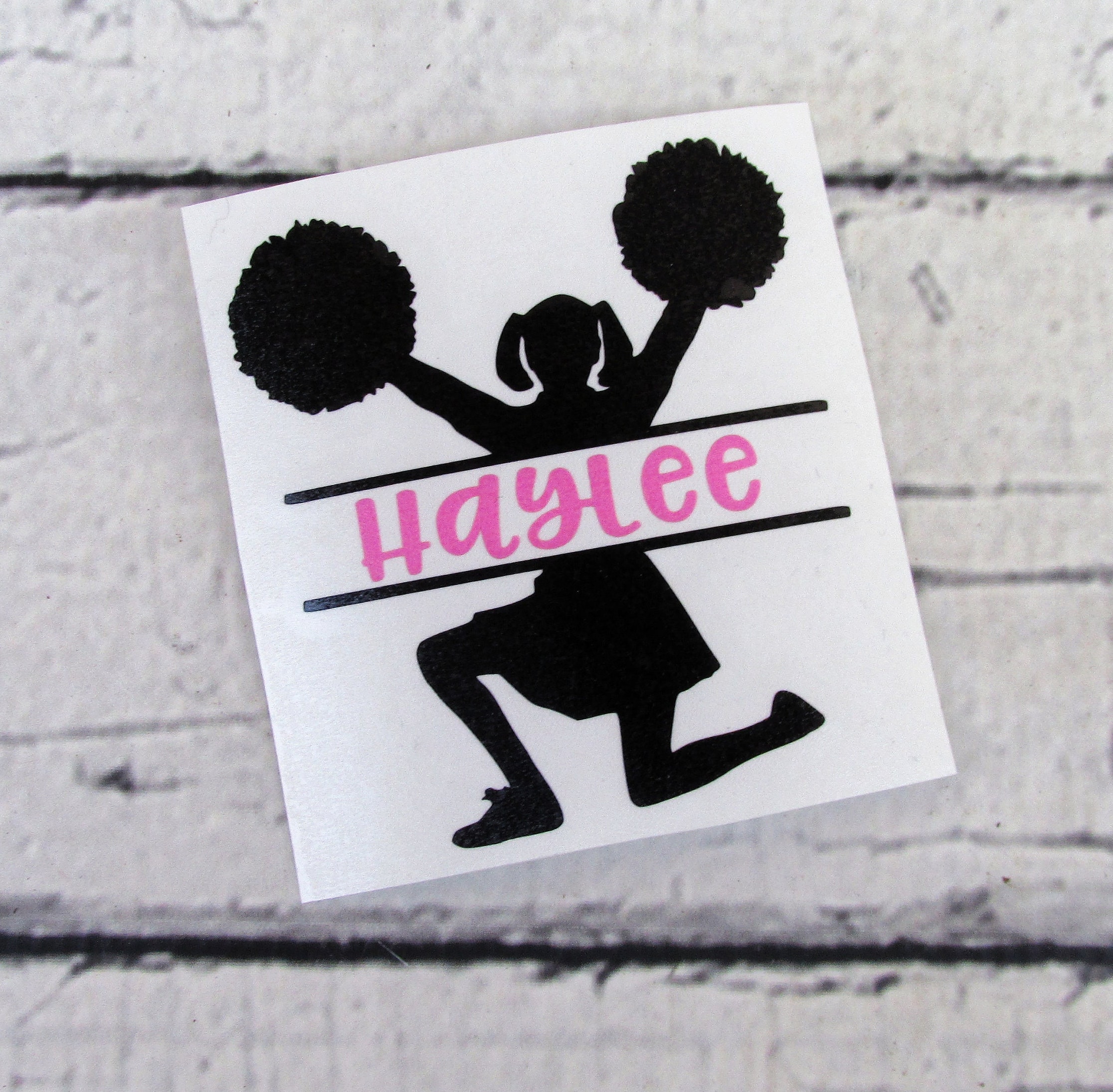 Cheerleader Decal - Vinyl Sticker - Personalized Cheer Decal - Tumbler ...