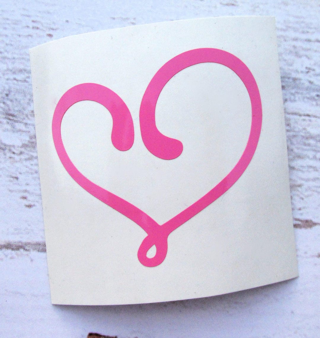 Heart Sticker - Heart Vinyl Decal - Heart Car Decal - Hand Drawn Heart ...