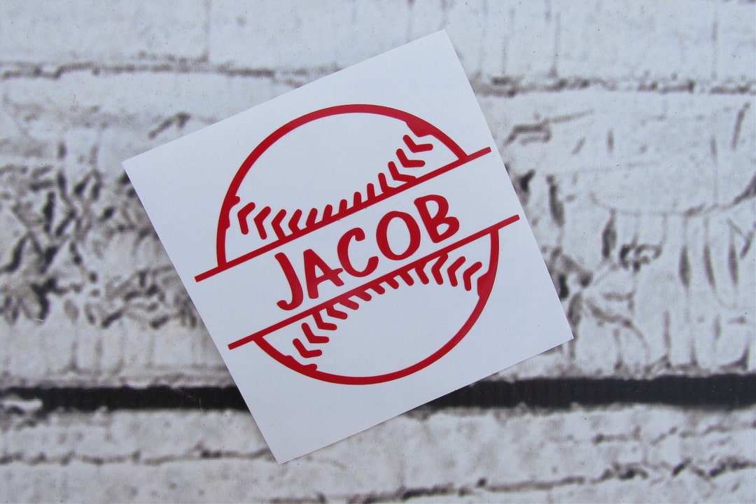 Vinyl Name Decal - Baseball Decal - Baseball Sticker - Water Bottle ...