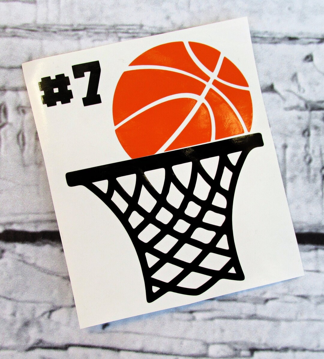 Personalized Basketball Name Decal - Custom Basketball Vinyl Decal ...