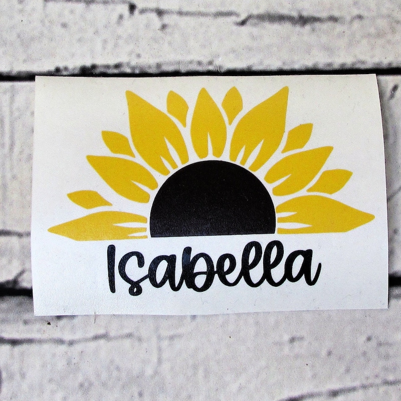 Flower Name Decal - Etsy
