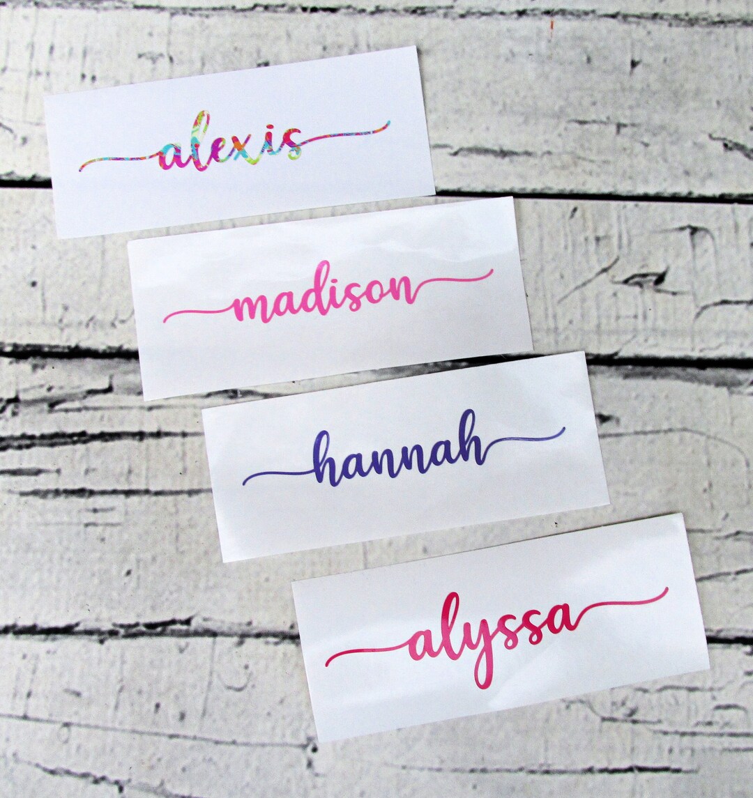 Name Decal - Custom Name Decals - Name Vinyl Decals - Label Decals ...