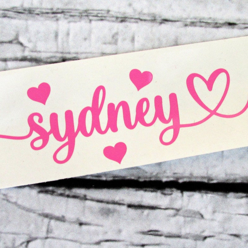 Custom Name Decal - Etsy