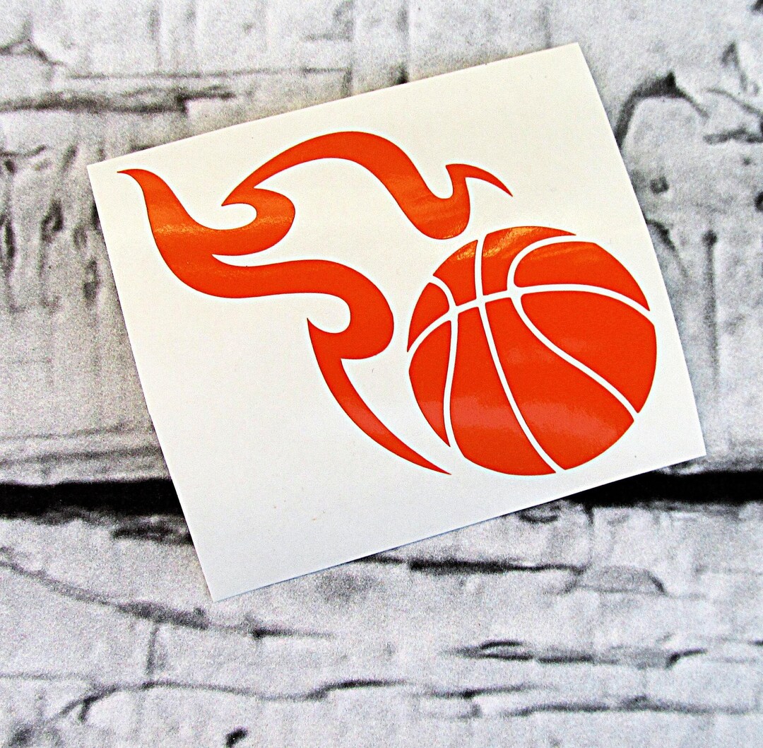 Custom Basketball Sticker - Basketball Heat Decal - Basketball Decal ...