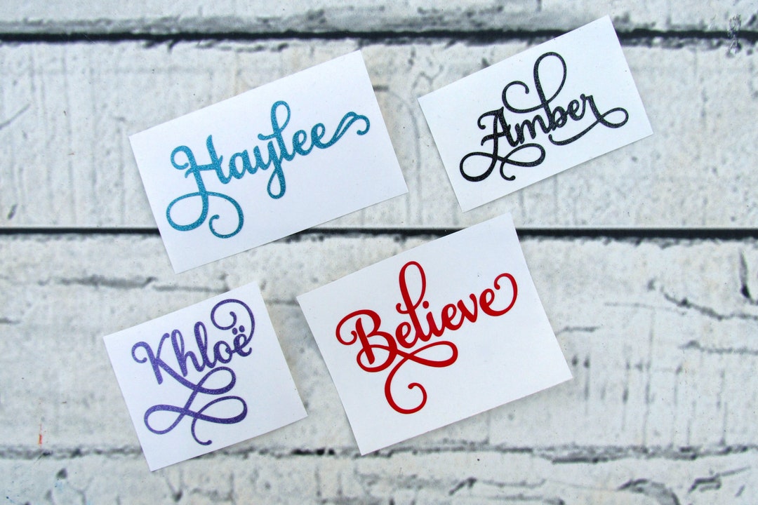 Vinyl Name Decal - Elegant Script - Fancy Name Decal - Name Sticker ...