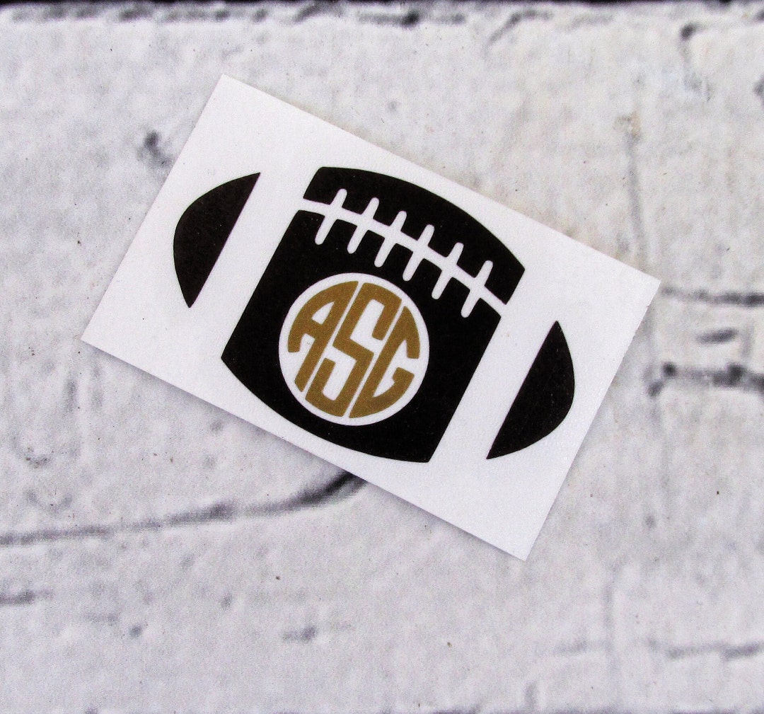 Football Decal - Monogram Football - Custom Football Decal - Football ...