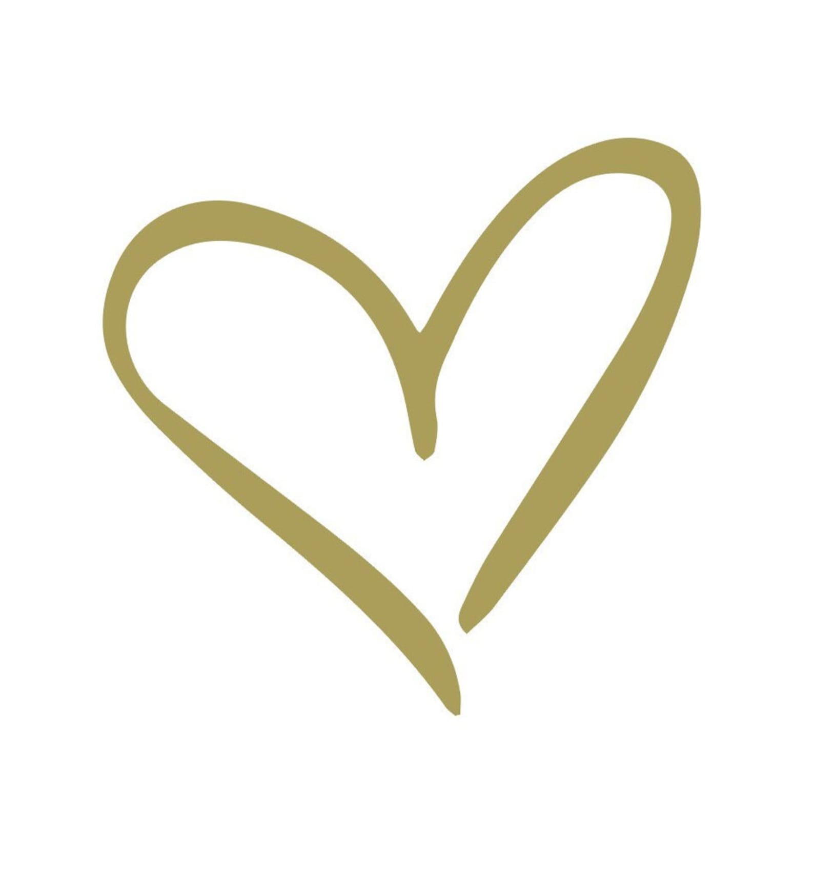 Cute Heart Decal - Heart Vinyl Decal - Heart Car Decal - Hand Drawn ...